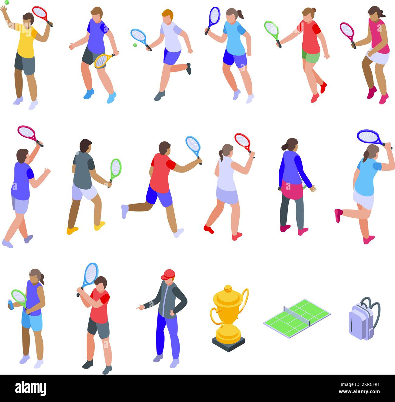 Female forehand tennis Stock Vector Images - Alamy