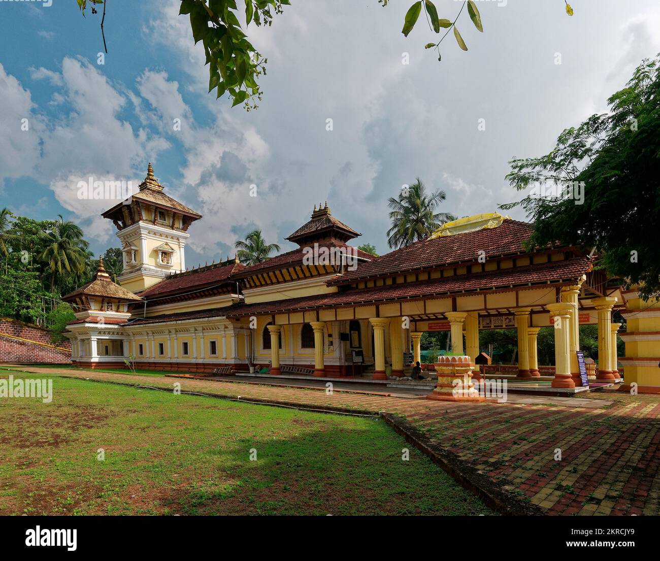 Hindu God Shri Dattatreyas peaceful Temple in Sanquelim state Goa India ...