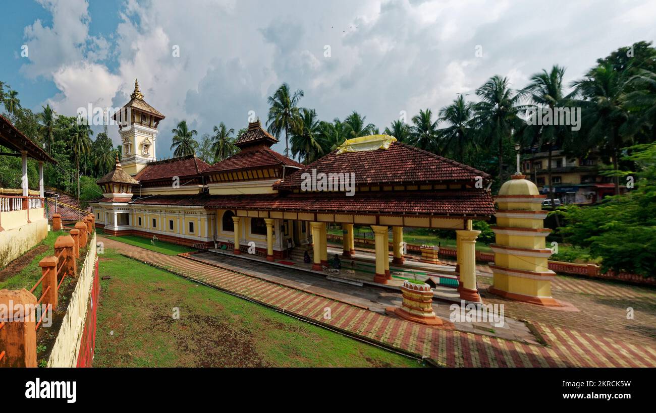 Hindu God Shri Dattatreyas peaceful Temple in Sanquelim state Goa India ...