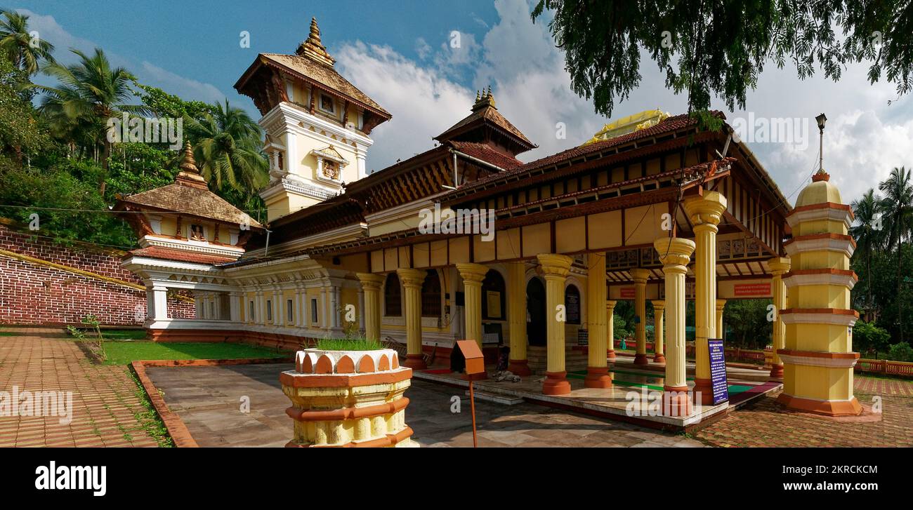 Hindu God Shri Dattatreyas peaceful Temple in Sanquelim state Goa India ...