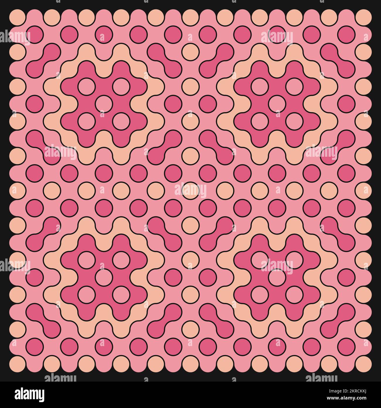 Random color rounded truchet tiling illustration Stock Vector Image ...