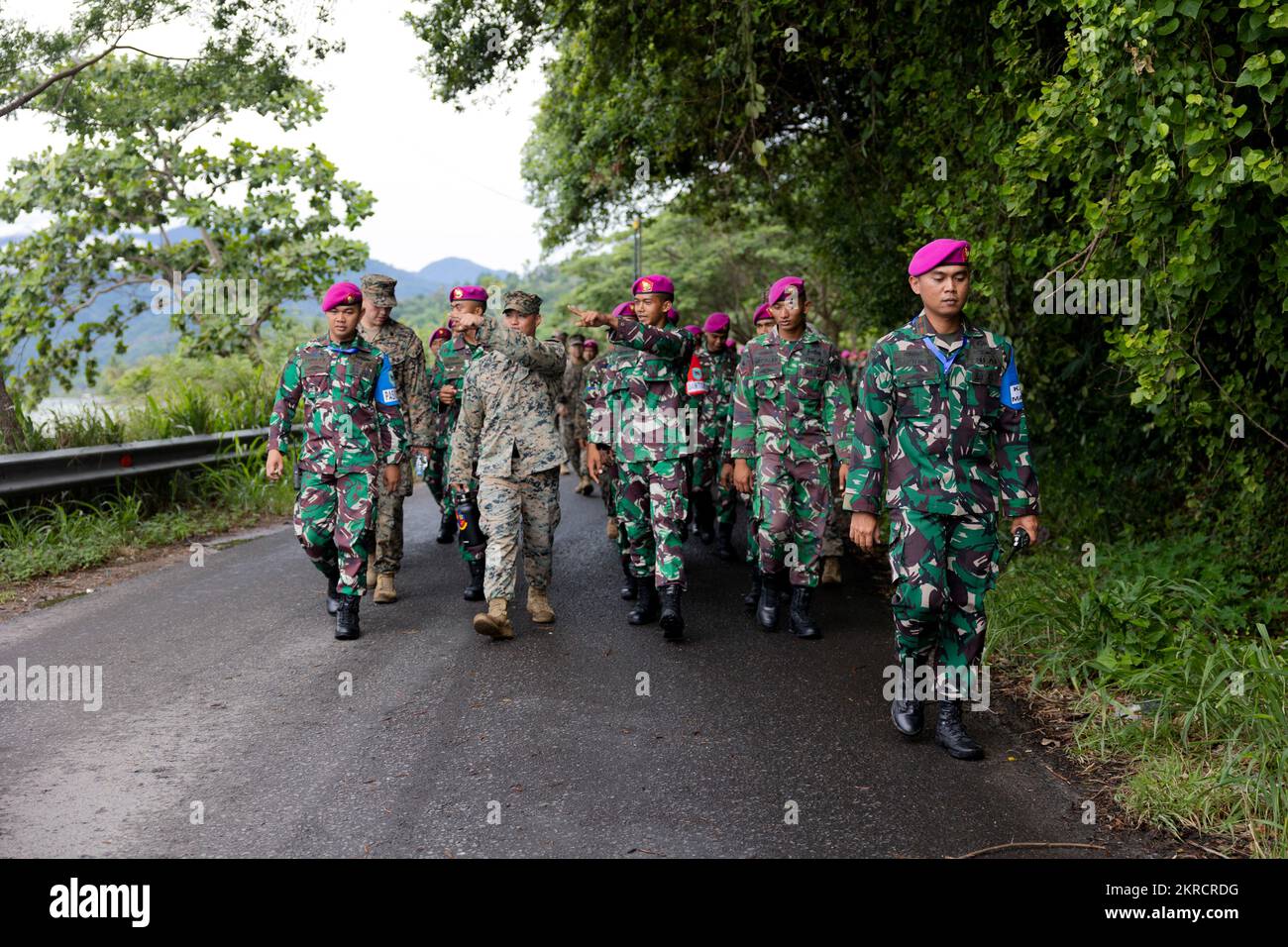 Indonesian marines with 7th Infantry Battalion, 4th Marine Brigade, and ...
