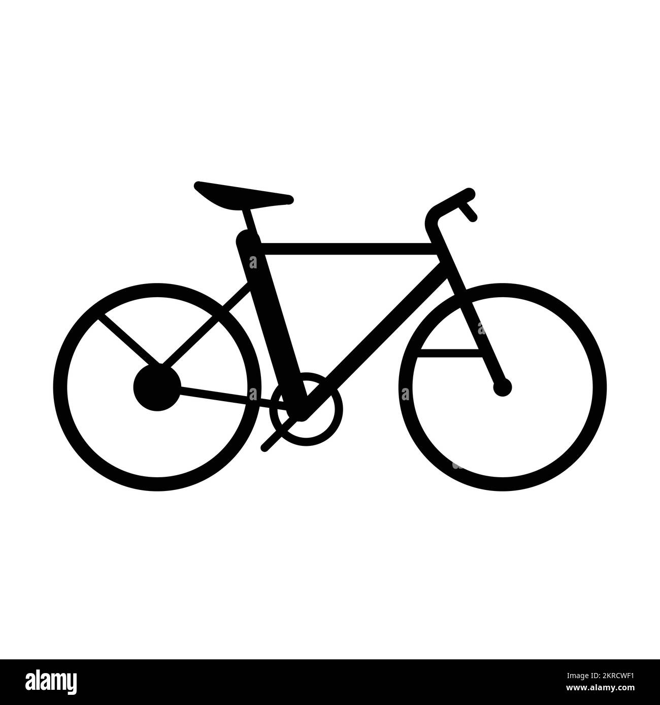 Bicycle vector black icon isolated. Bike silhouette vector logo design ...