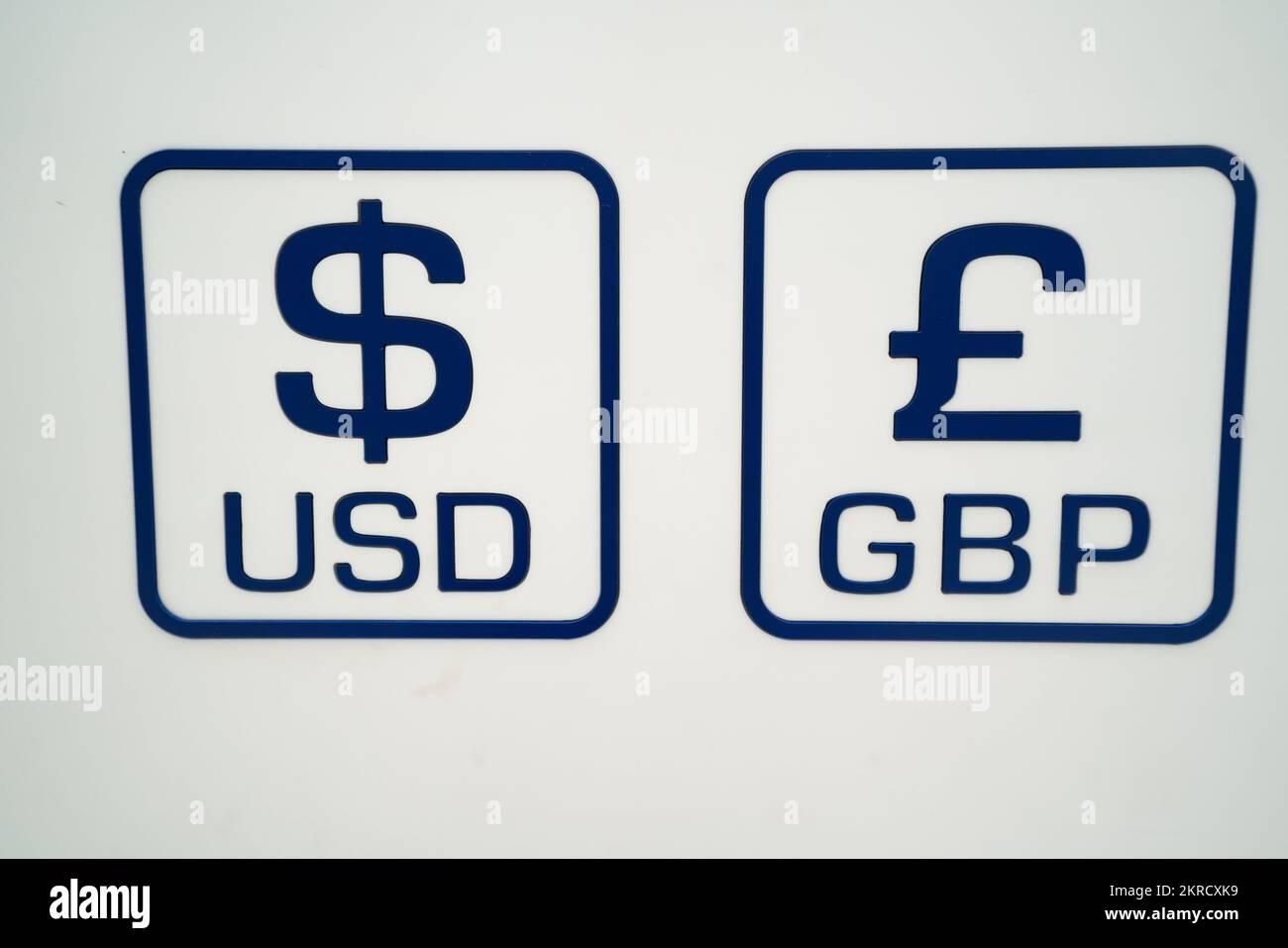 British Pound Sterling US Dollar Sign Stock Photo - Alamy