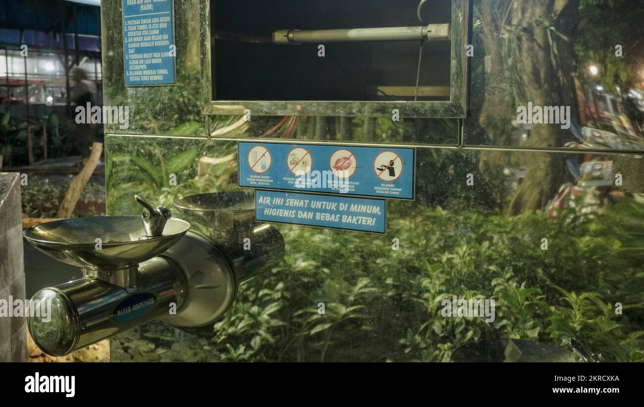 Potable water system faucets in public places. Drink able water Stock ...