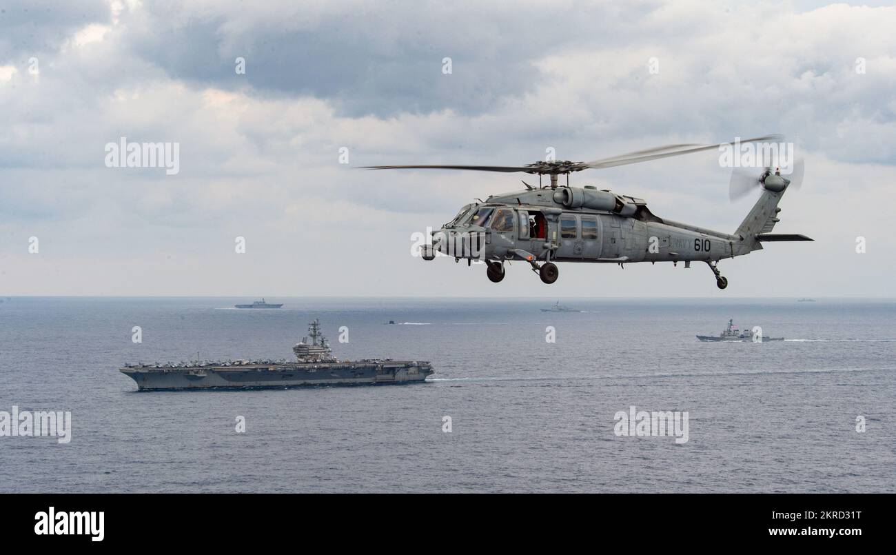 221114-N-PS962-1610 PHILIPPINE SEA (Nov. 14, 2022) An MH-60S Seahawk ...