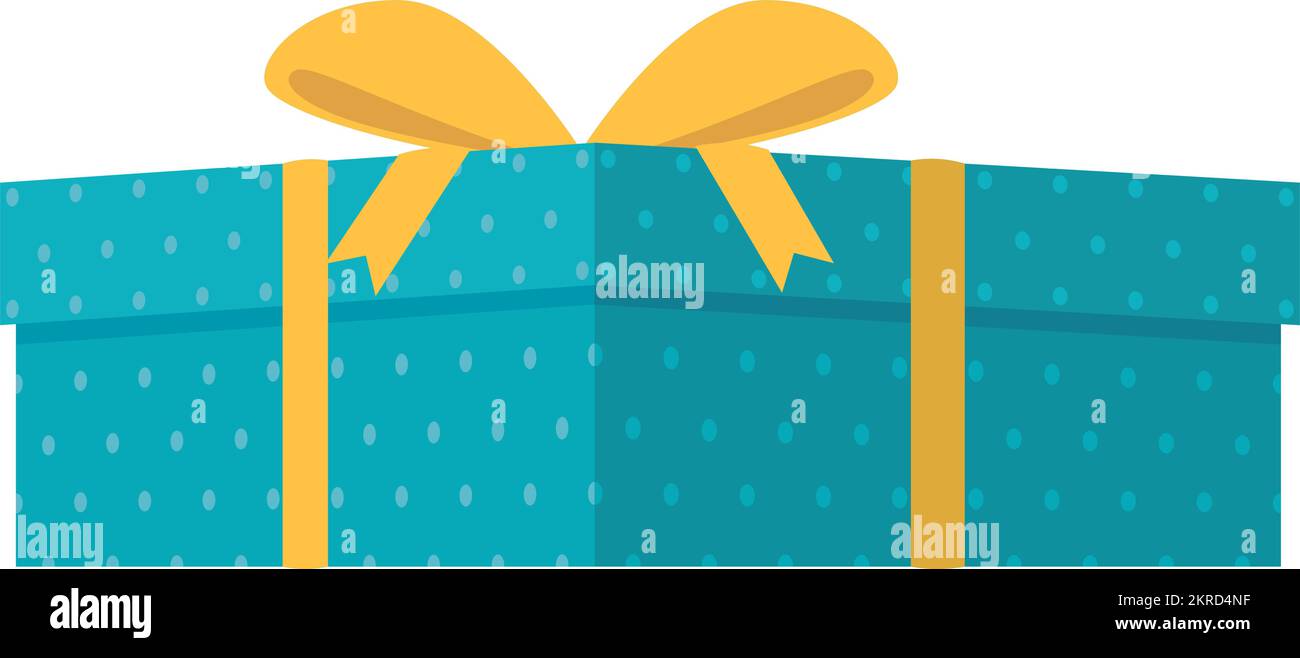 blue dotted gift box present icon Stock Vector Image & Art - Alamy