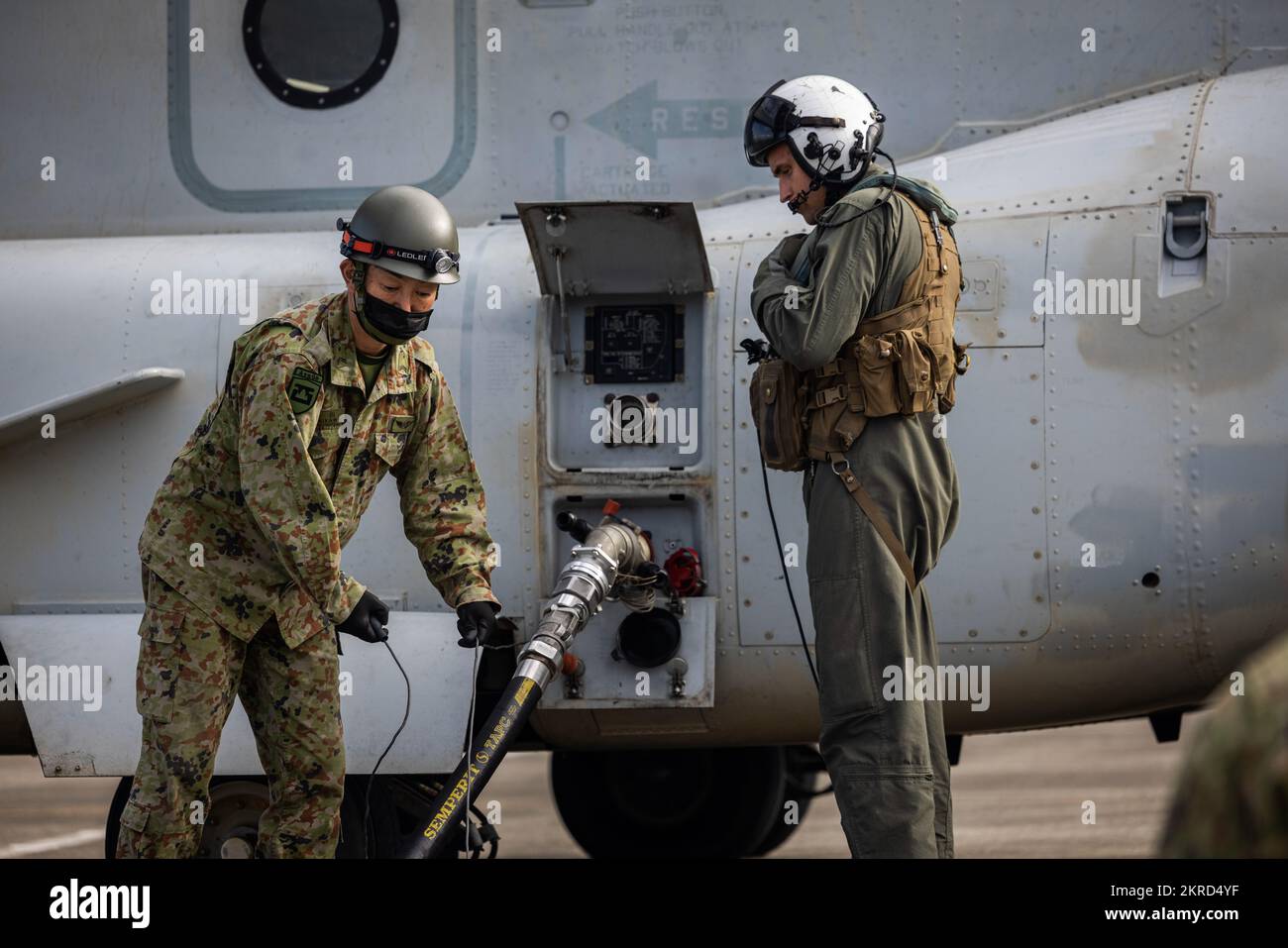 U.S. Marine Corps Cpl. Justin, a crew chief with Marine Medium ...