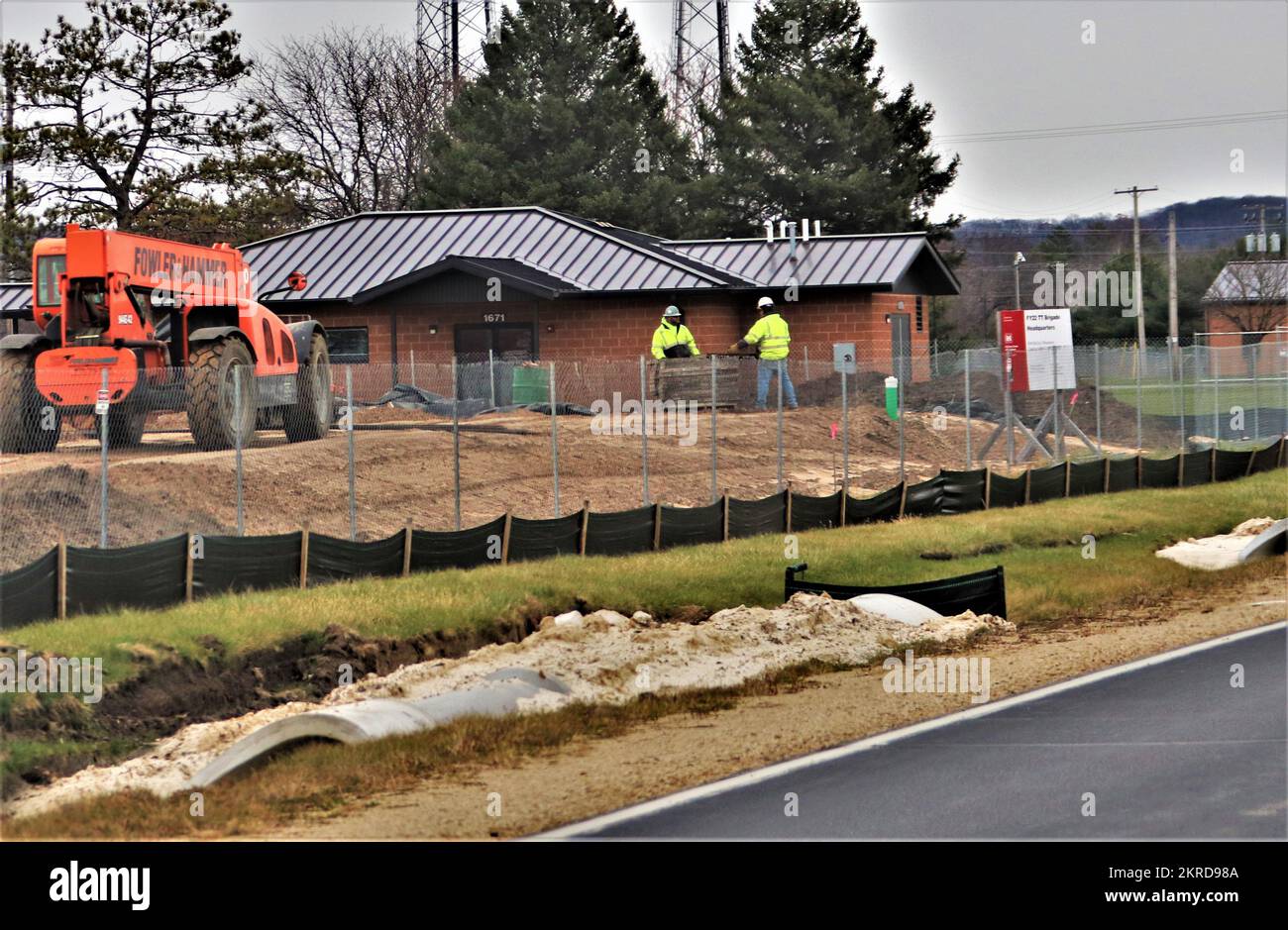 The construction area for a future transient training brigade ...