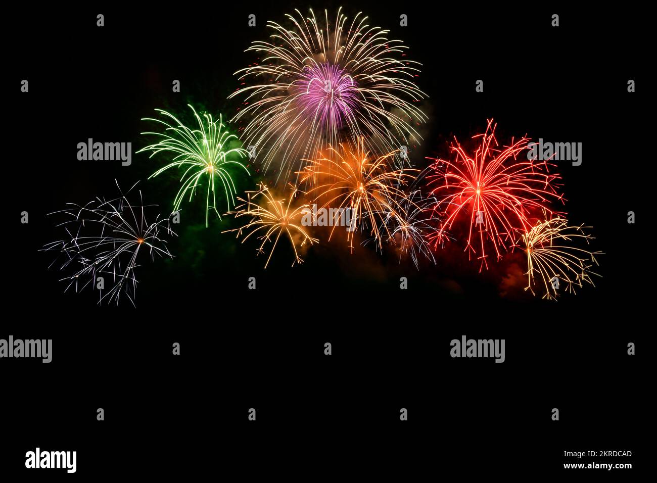 Colorful fireworks celebration and the night sky background. Fireworks ...