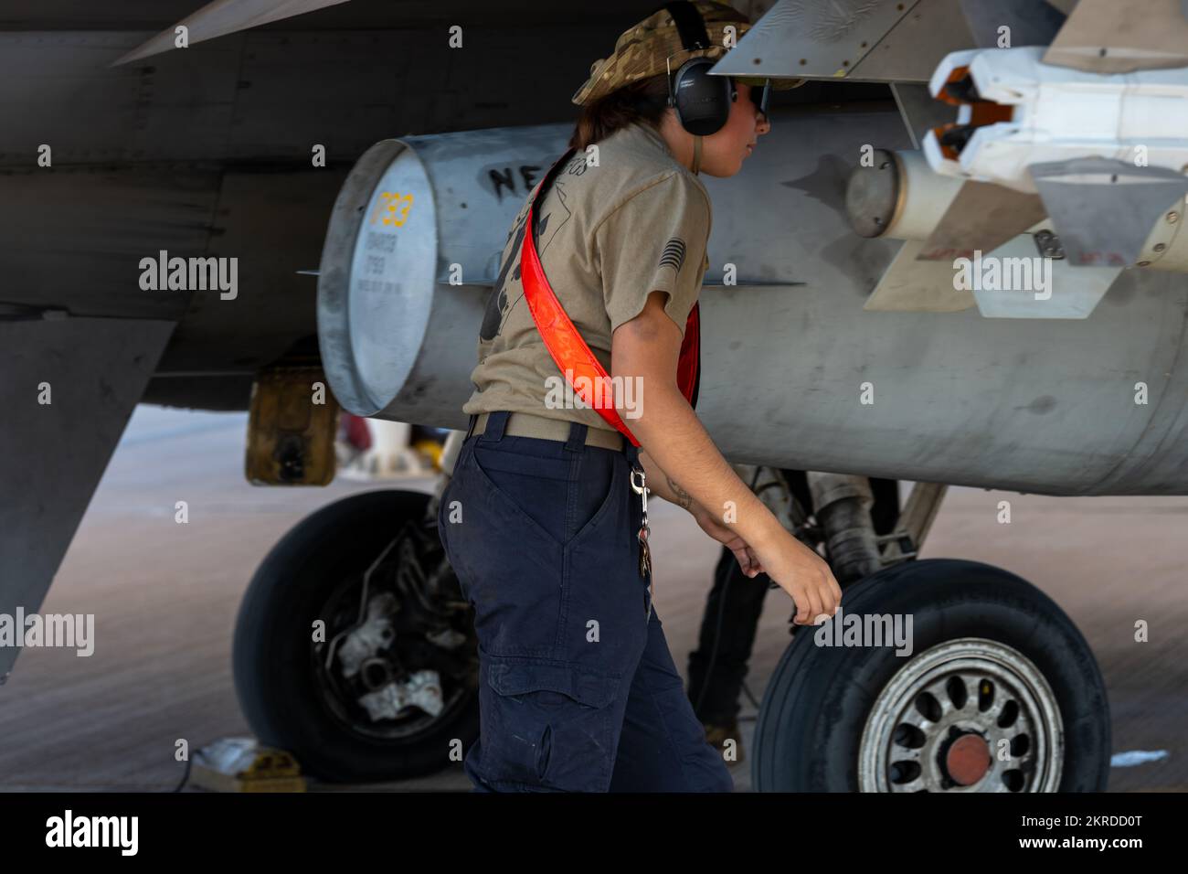U.S. Air Force Airman Angelica Moreno, with the 77th Expeditionary ...