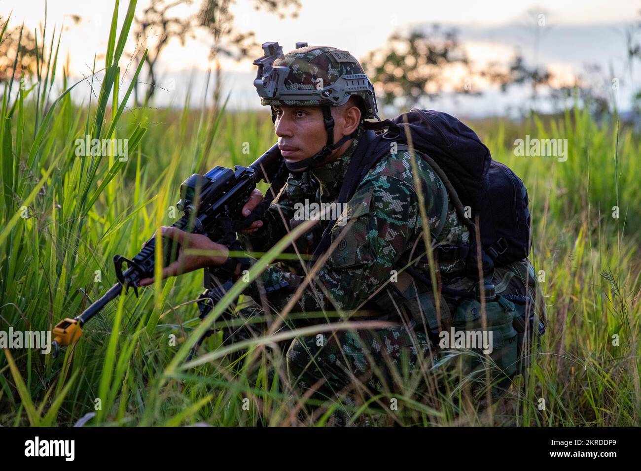 U.S. and Colombian Army Soldiers conduct the final assault operation of ...
