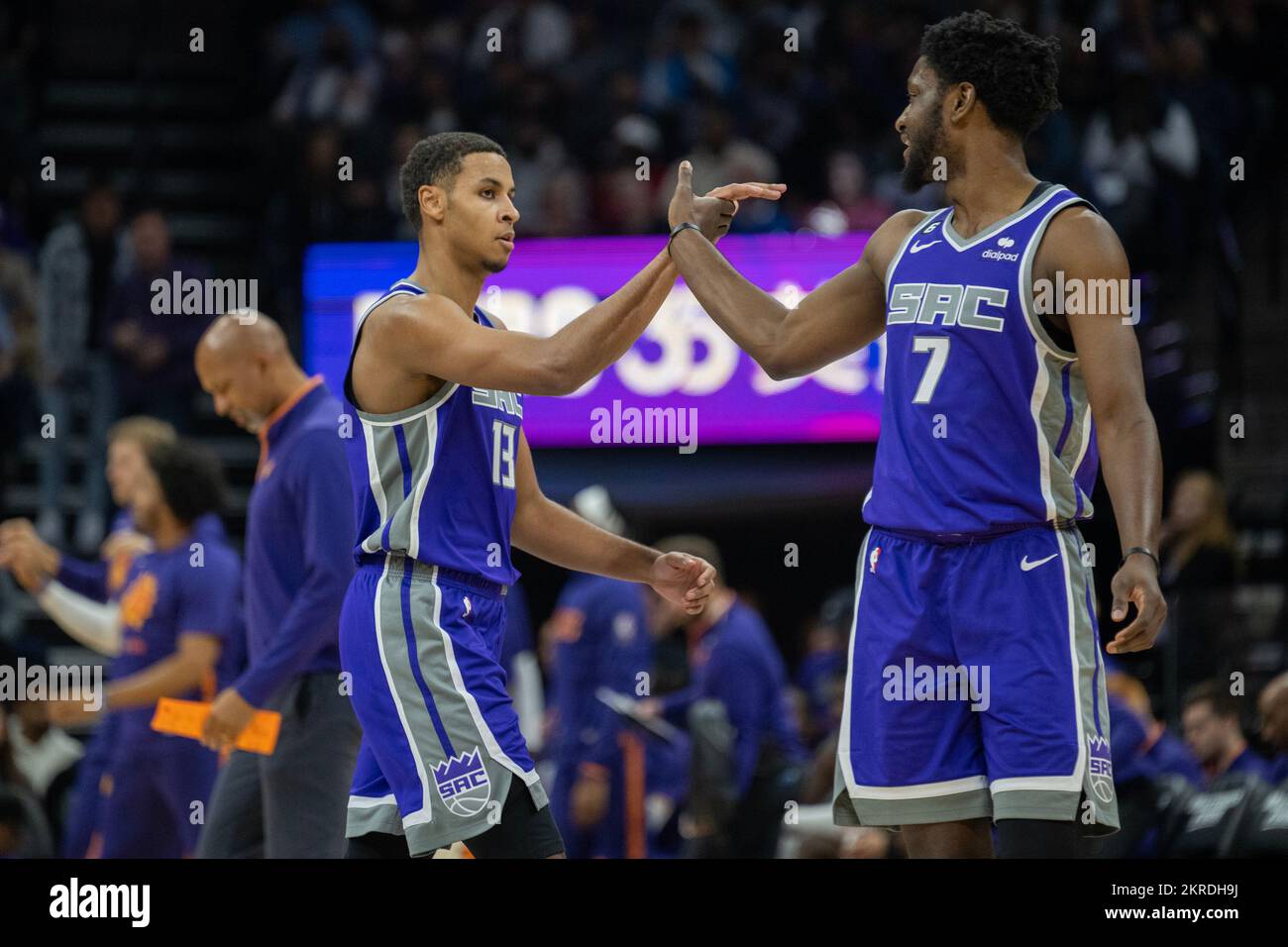 Sacramento, CA, USA. 28th Nov, 2022. Sacramento Kings forward Keegan ...