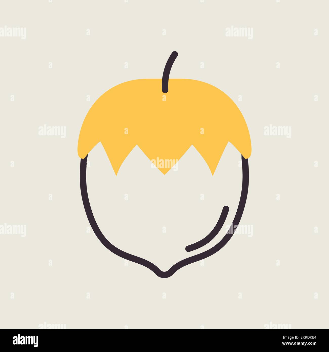 Hazelnut vector icon. Graph symbol for food and drinks web site, apps ...