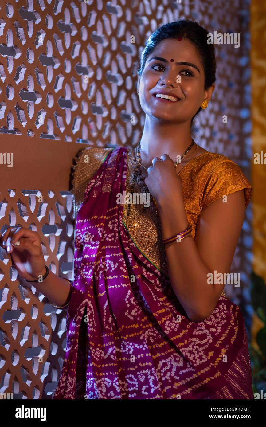 Portrait of a married Gujrati woman Stock Photo - Alamy