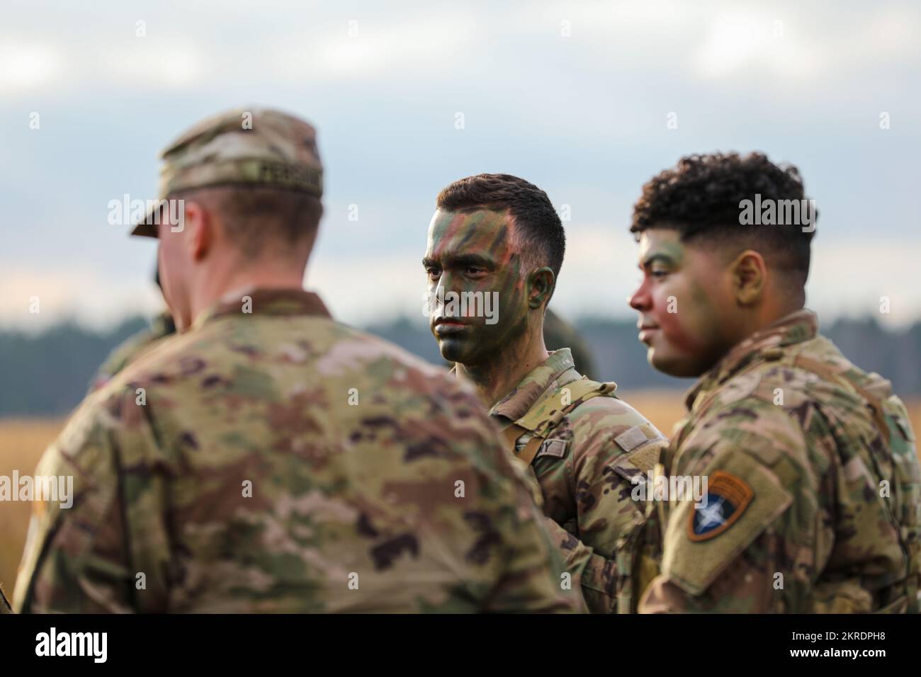 U.S. Soldiers assigned to the Headquarters, Headquarters Company, 3rd Battalion, 8th Cavalry ...