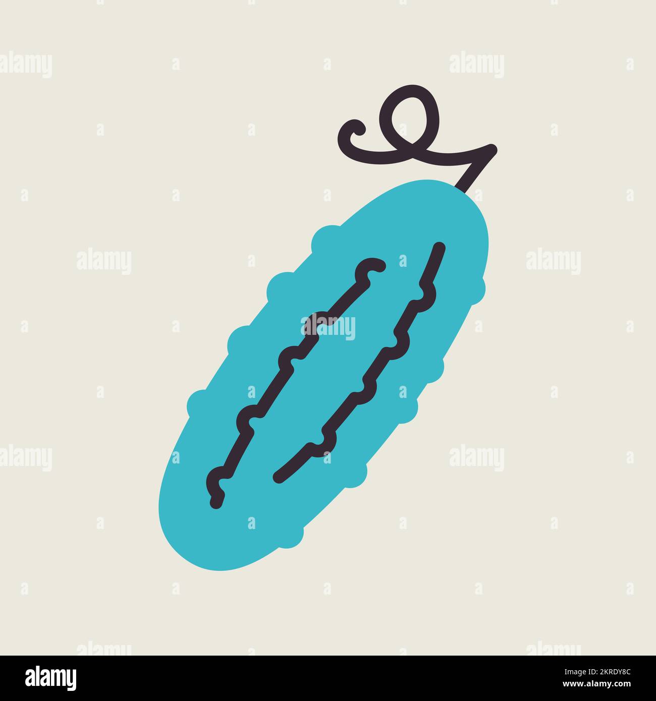 Cucumber isolated design vector icon. Vegetable sign. Graph symbol for ...