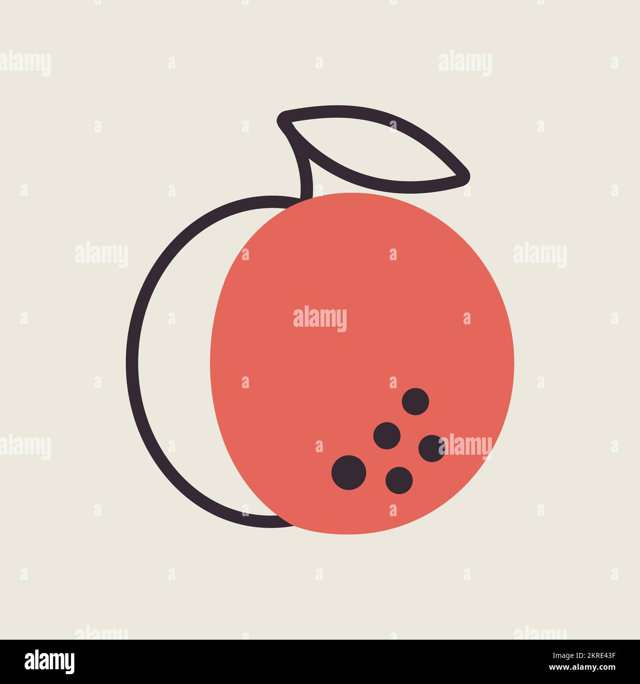 Peach vector icon. Graph symbol for food and drinks web site, apps ...