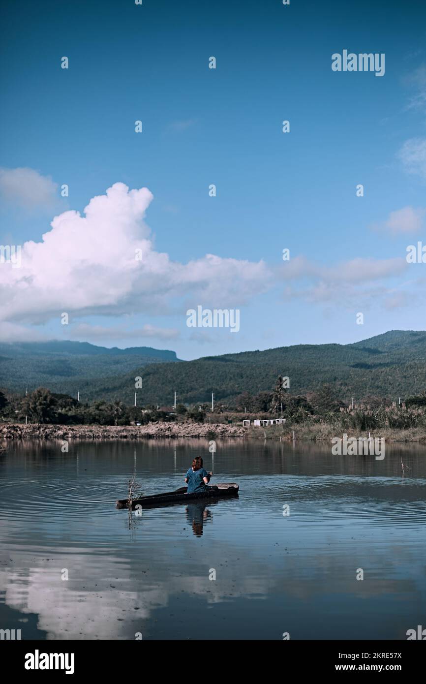 Silhouette People On Boat Sailing In Sea Against Sky Stock Photo - Alamy