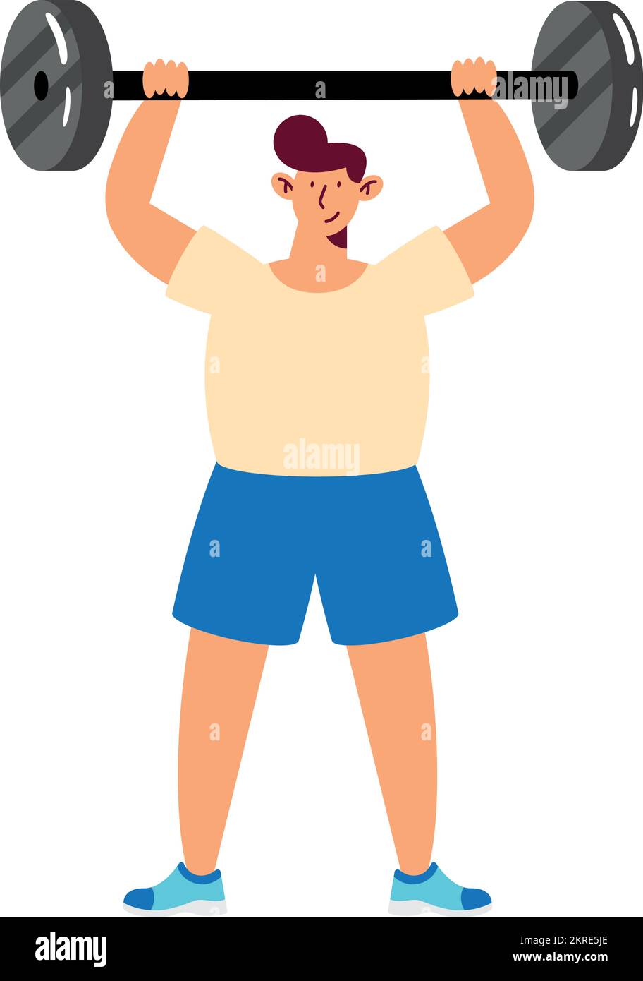 male athlete lifting weight character Stock Vector Image & Art - Alamy