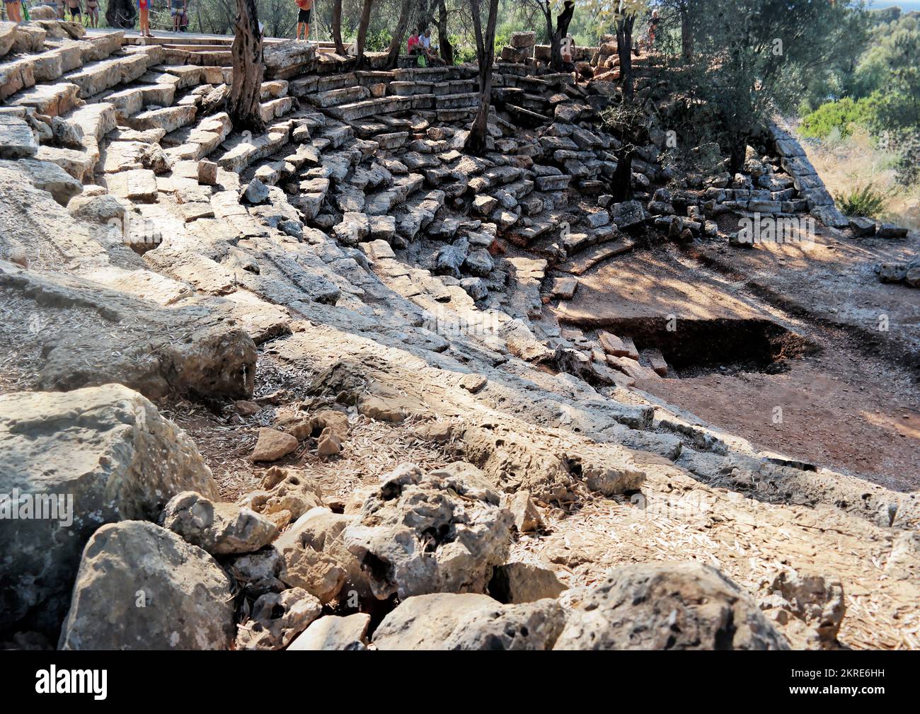 Mugla, Marmaris, Turkey, June 2018: Ruins of the ancient greek theater ...
