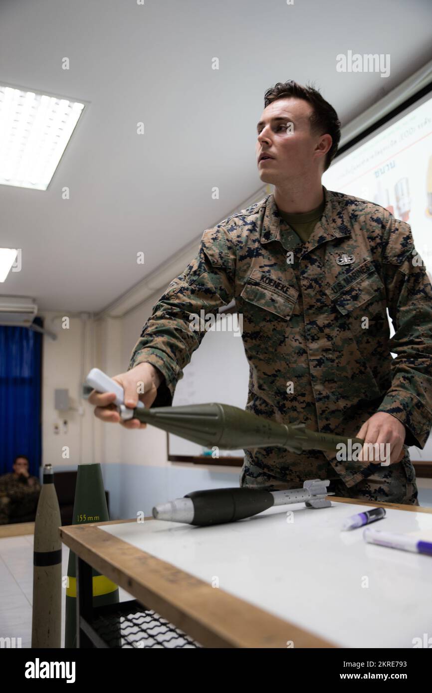 U.S. Marine Corps Sgt. Alex Koeneke, an Explosive Ordnance Disposal ...