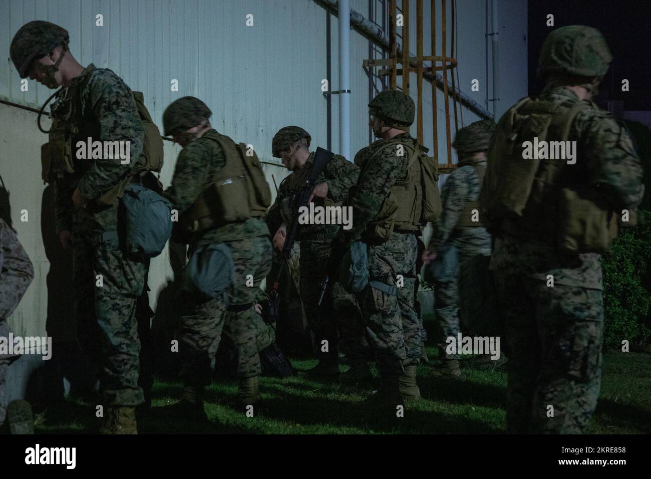 U.S. Marines assigned to the Marine Corps Air Station Iwakuni Provost ...