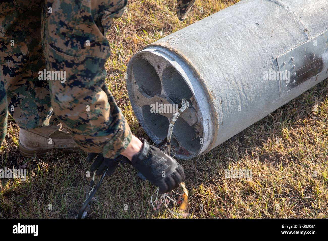 U.S. Marine Corps explosive ordnance disposal technicians assigned to ...