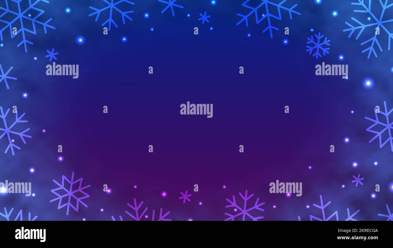 Winter neon uv light glowing sparkle snowy background for Merry ...