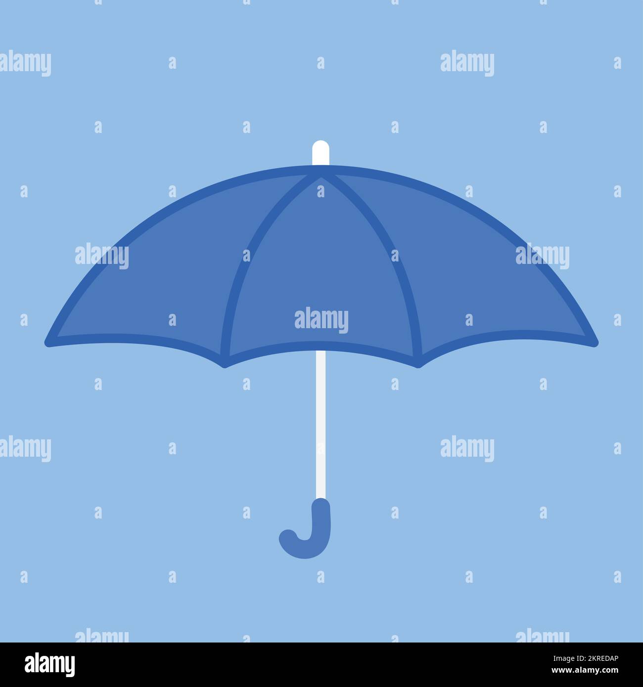 Cute open umbrella vector clipart. Concept of protection, safety or ...