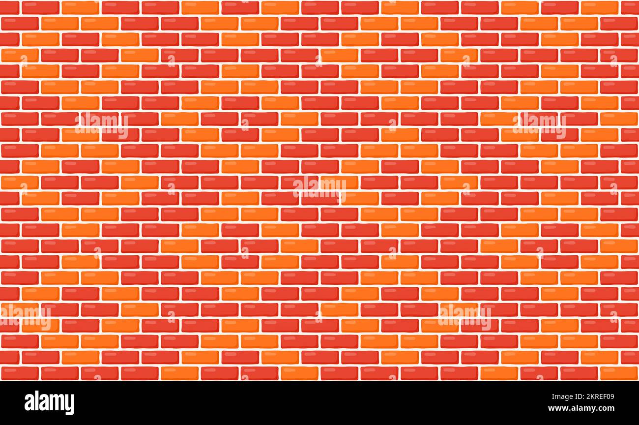 Brick wall masonry seamless pattern. Brown decorative brickwork ...