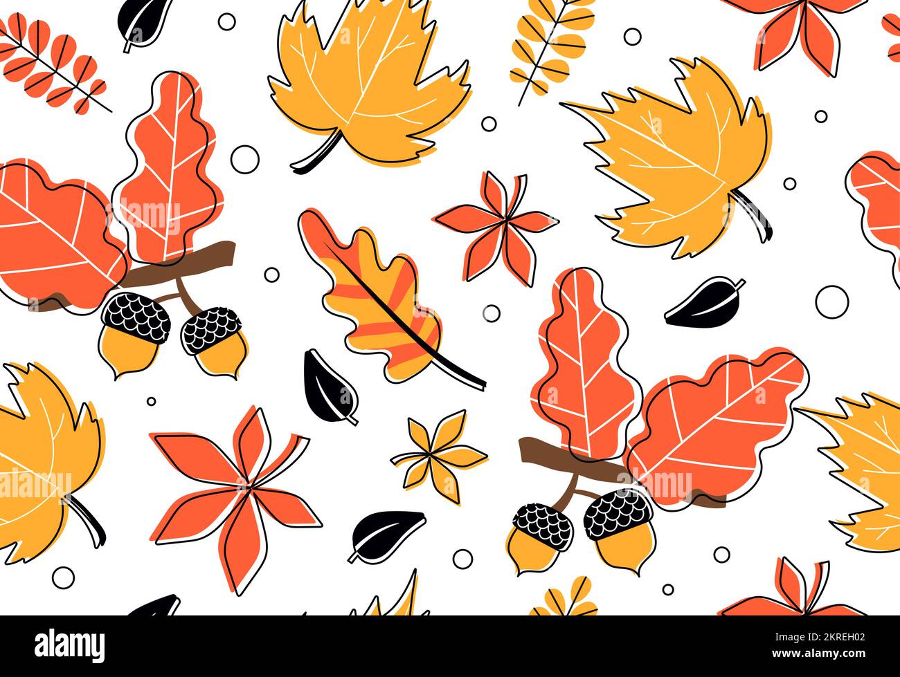 Autumn leafs seamless pattern Stock Vector Image & Art - Alamy