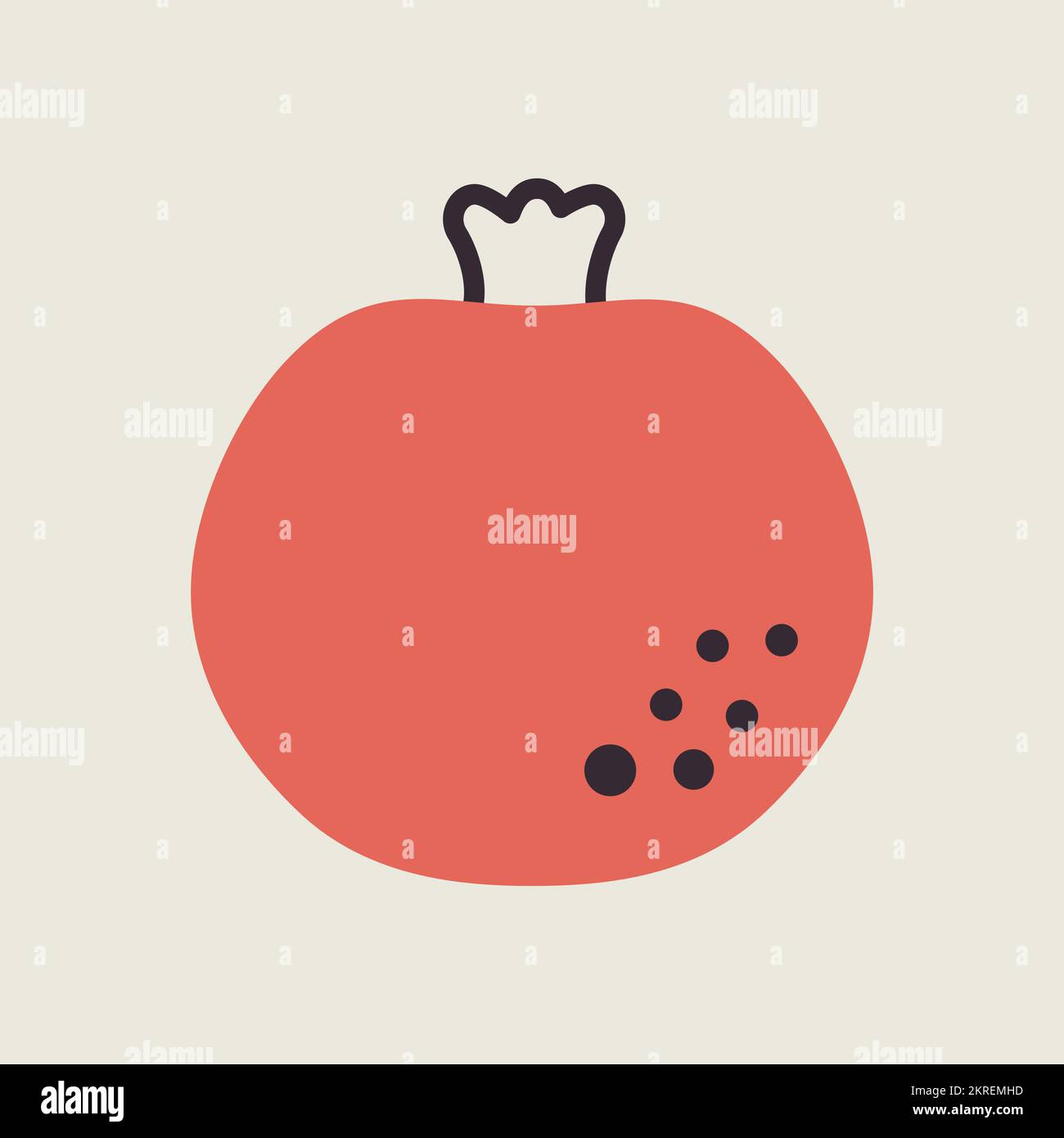 Garnet, Pomegranate vector icon. Graph symbol for food and drinks web ...