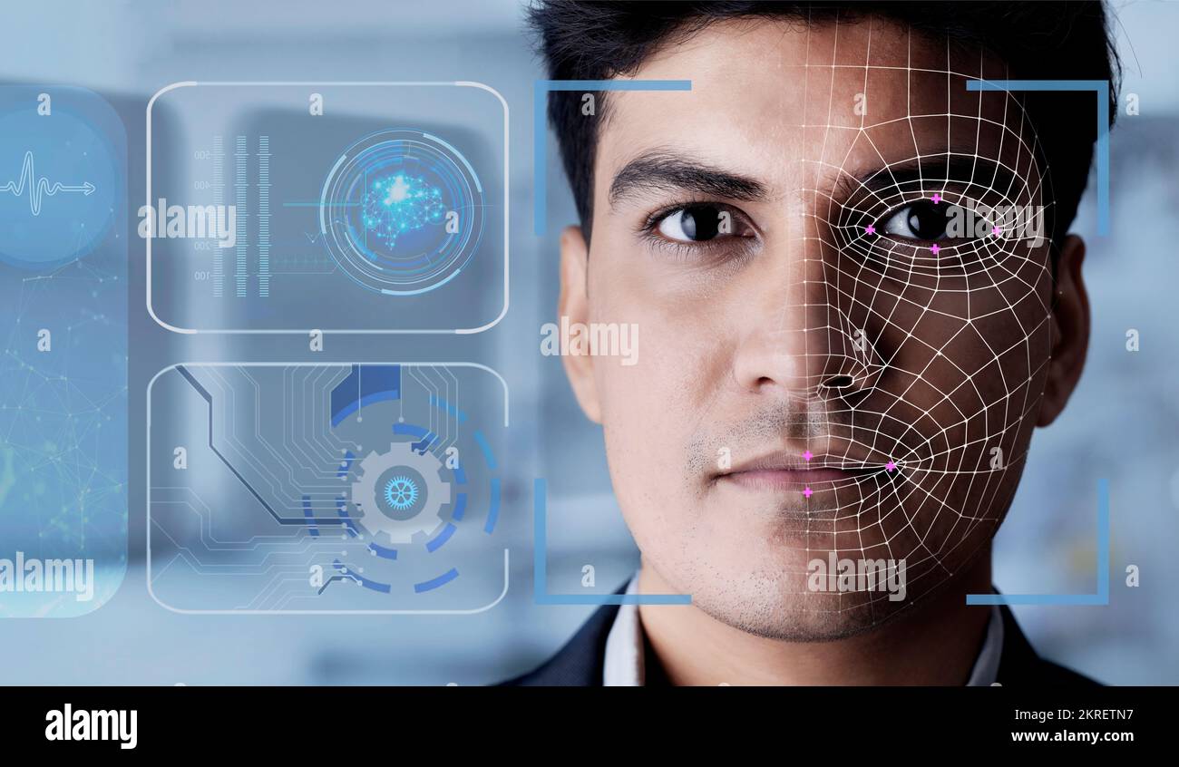Authentication by facial recognition concept Stock Photo - Alamy Authentication by facial recognition concept Stock Photo - Alamy