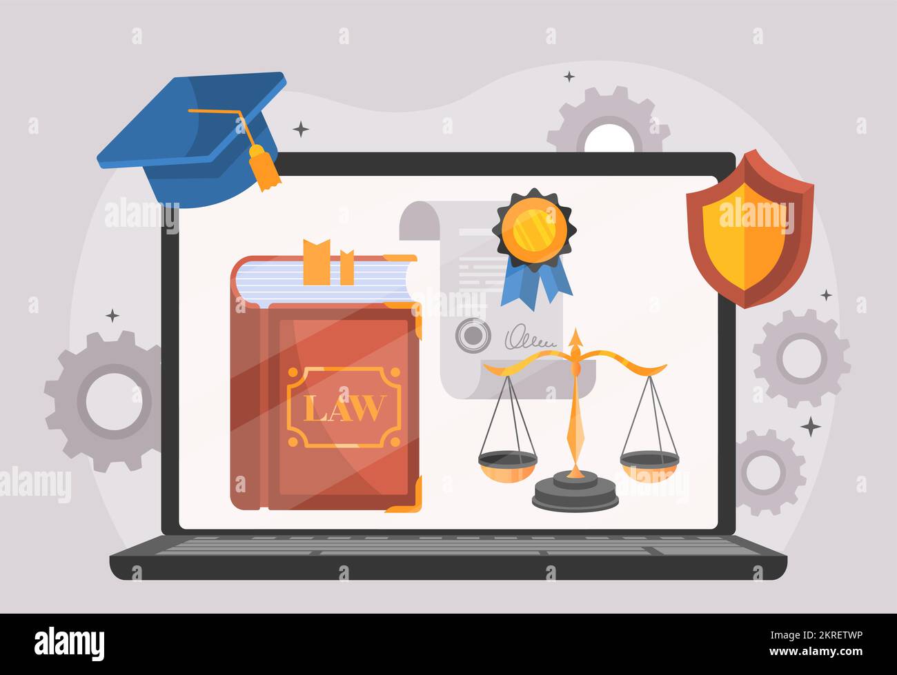 Digital law scales Stock Vector Images - Alamy