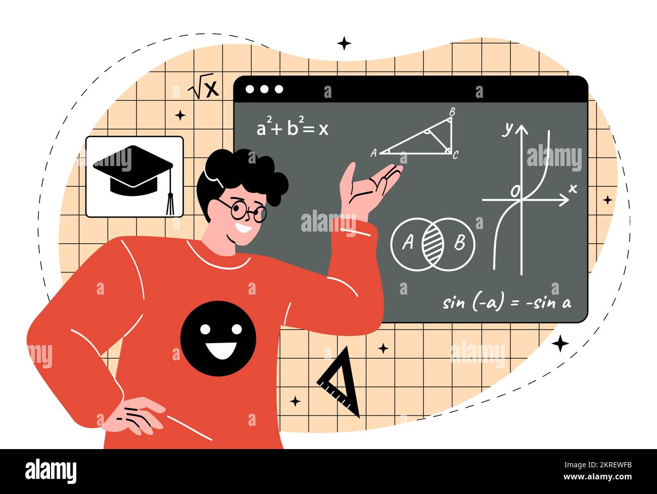 Male teacher computer classroom Cut Out Stock Images & Pictures - Alamy