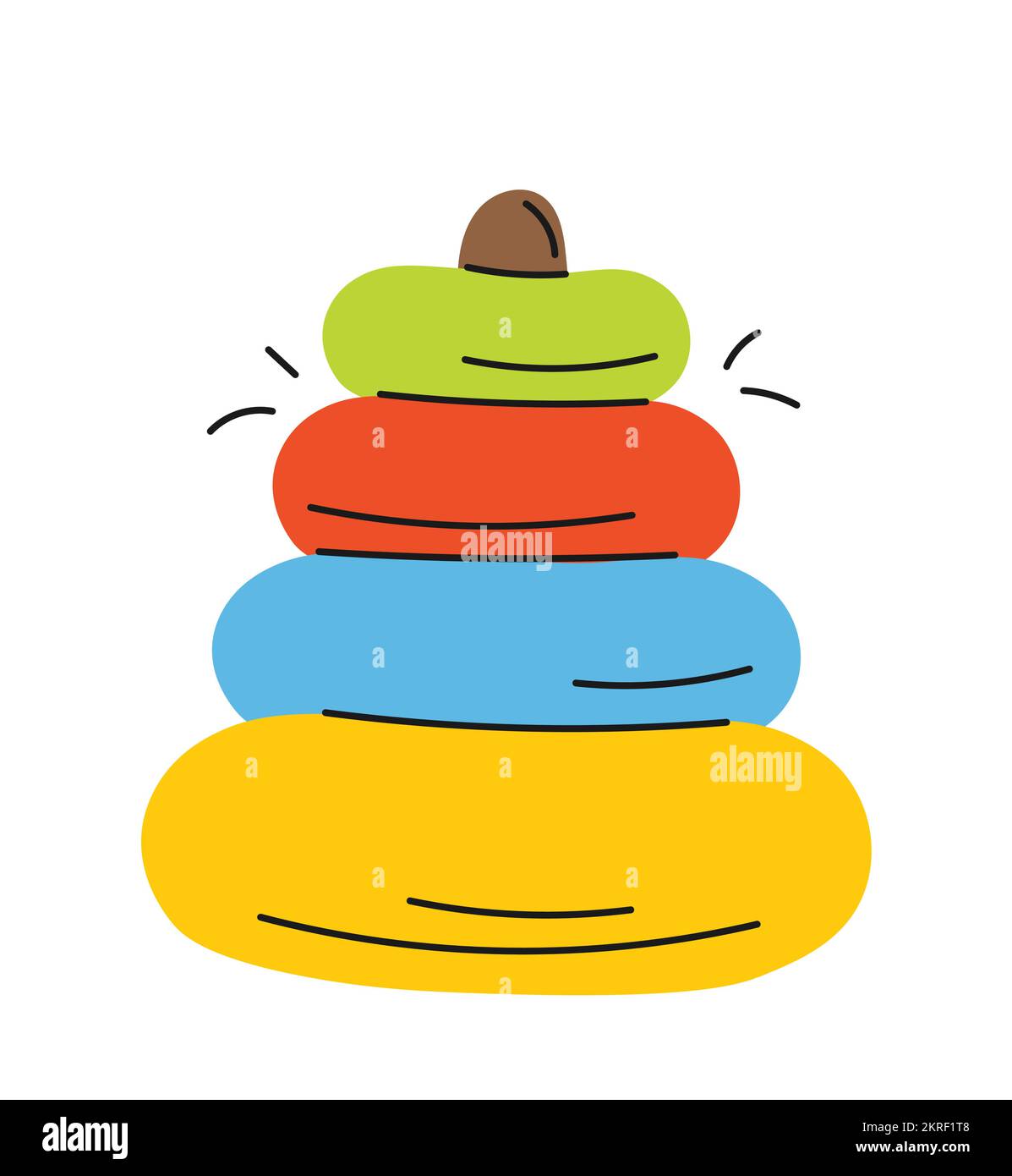 Pyramid of multicolored rings Stock Vector Image & Art - Alamy