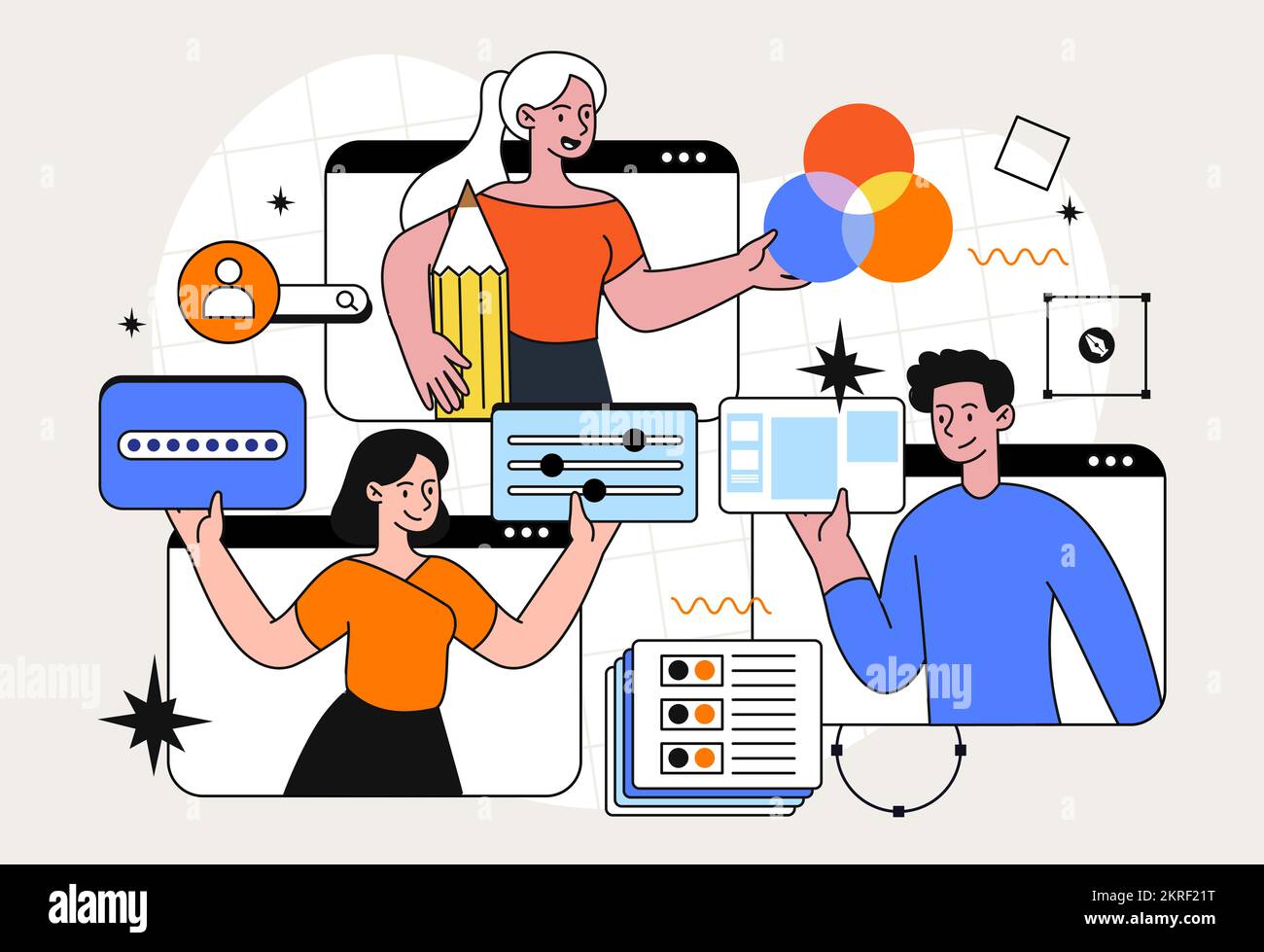 UI UX design Stock Vector Image & Art - Alamy