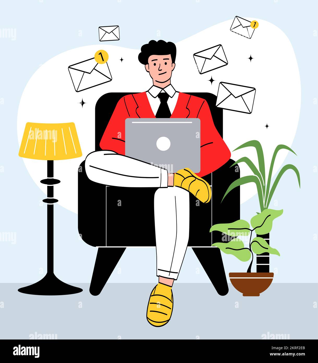 Writing professional email Stock Vector Image & Art - Alamy