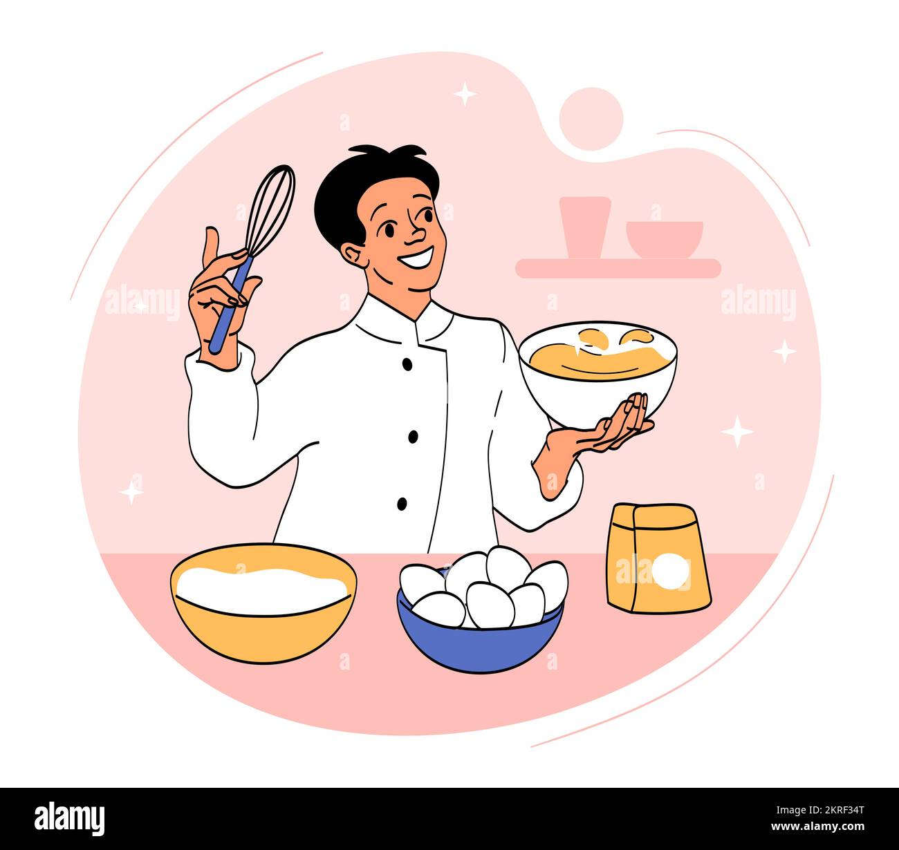 Man cooks kitchen Cut Out Stock Images & Pictures - Alamy