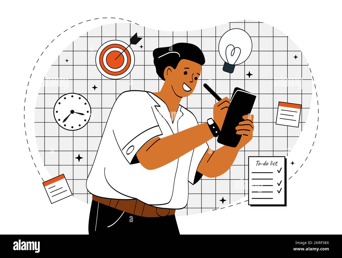 Notepad with plans Stock Vector Images - Alamy