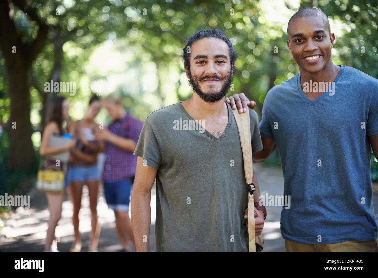 University breeds long-lasting friendships. a group of college students ...