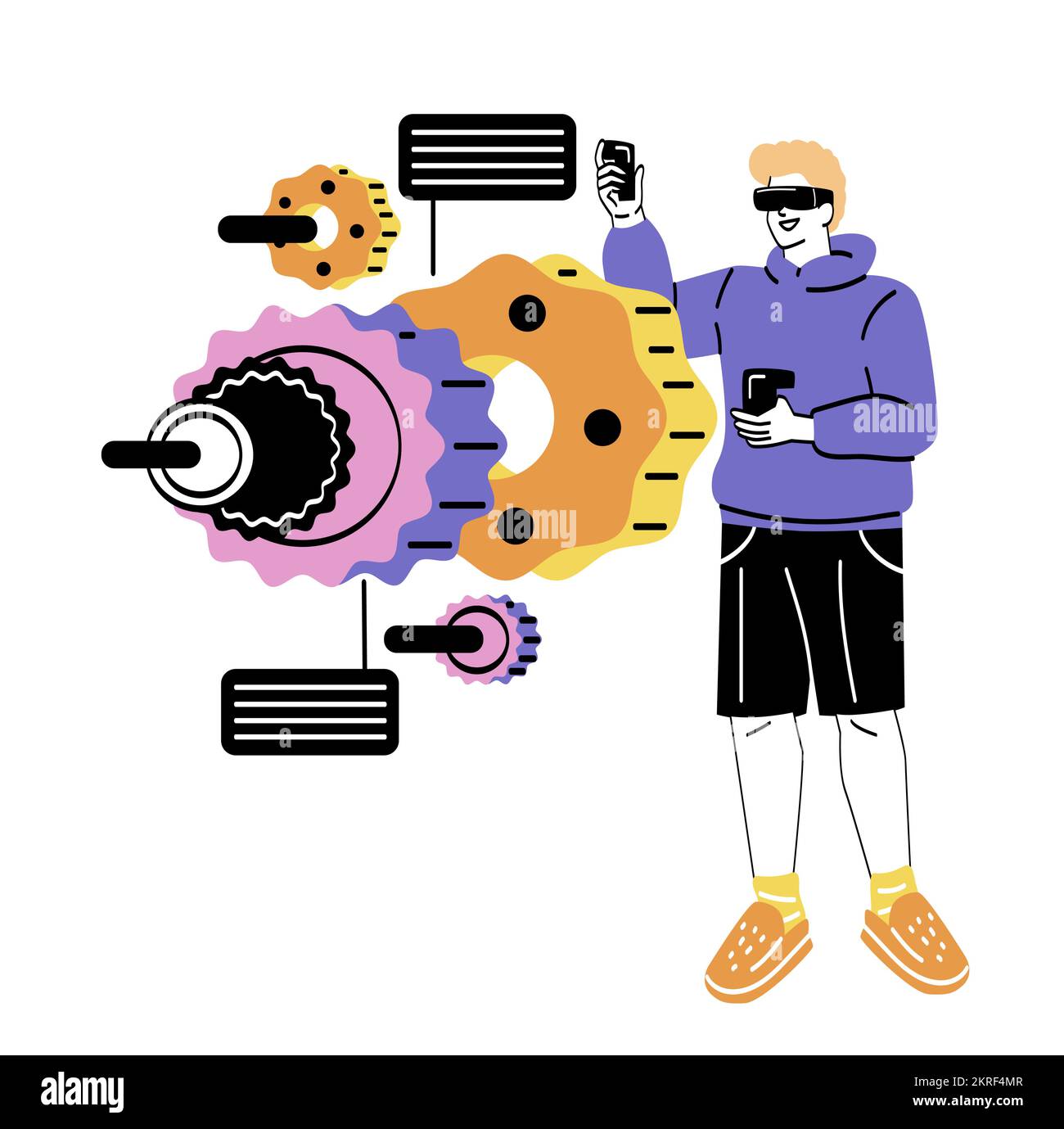 Individual learning abstract Stock Vector Images - Alamy