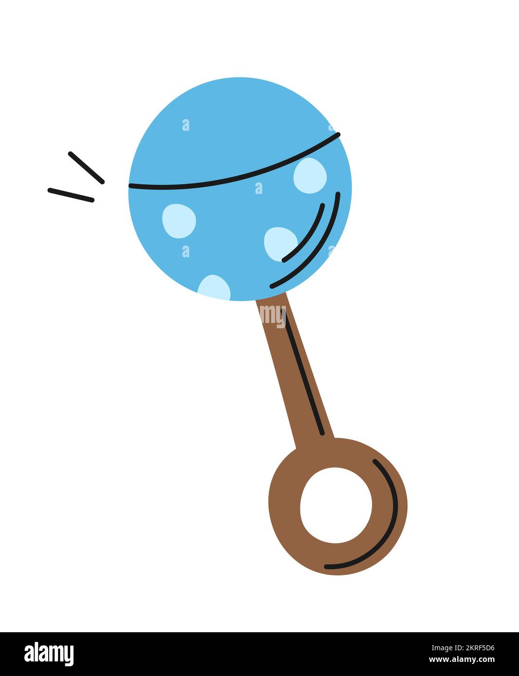 Wooden baby toy rattle Stock Vector Images - Alamy