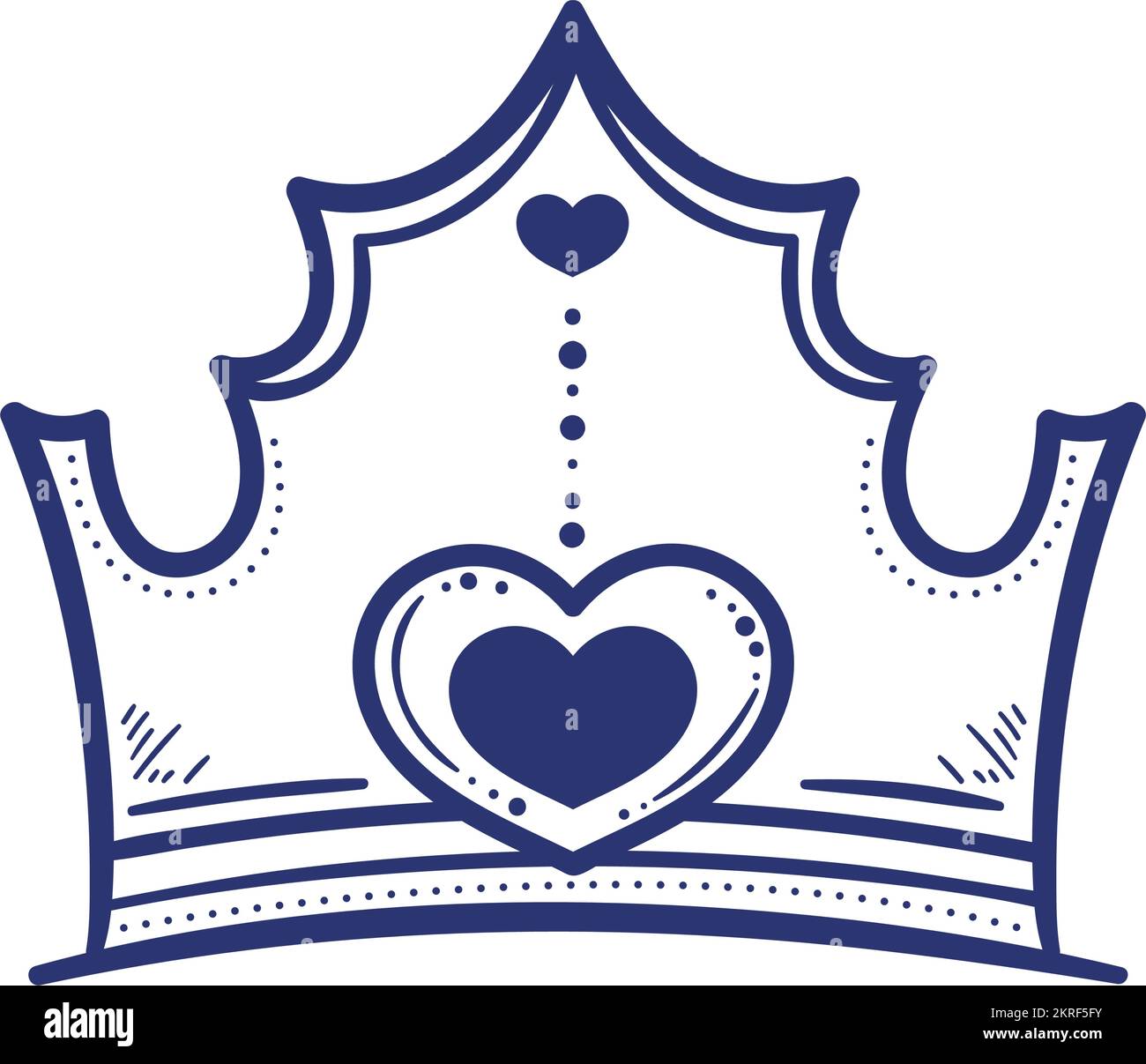 king crown with heart icon Stock Vector Image & Art - Alamy