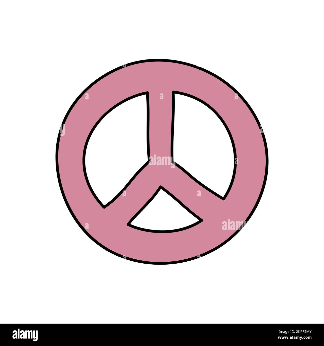 Peace symbol. Vector illustration of isolated sign of peace. Pacifistic ...
