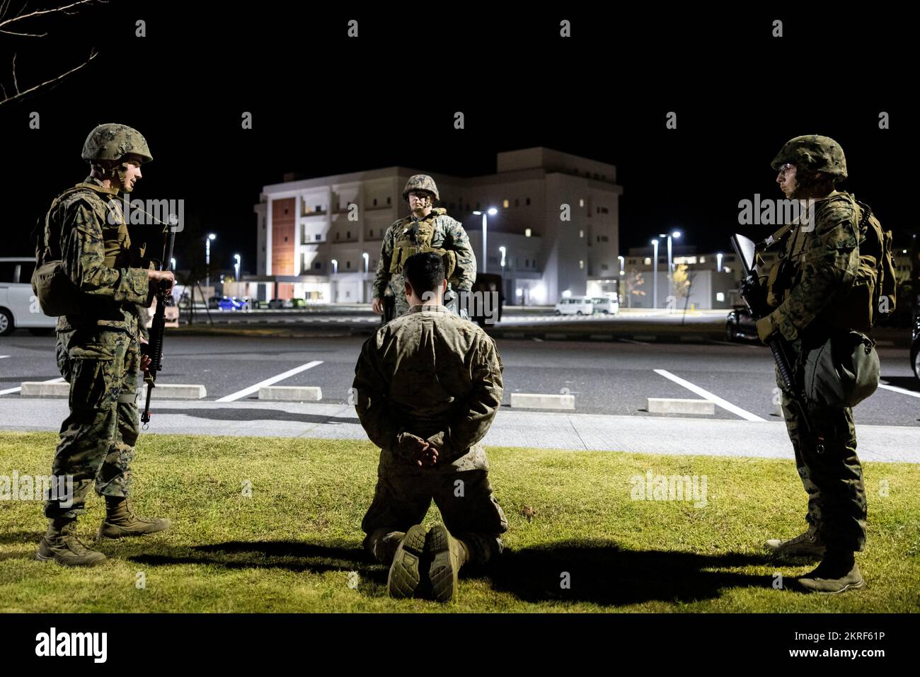 U.S. Marines assigned to the Marine Corps Air Station Iwakuni Provost ...