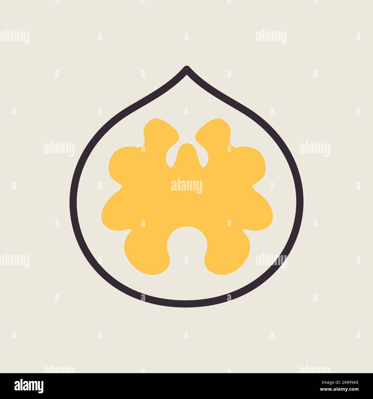 Walnut vector icon. Graph symbol for food and drinks web site, apps ...