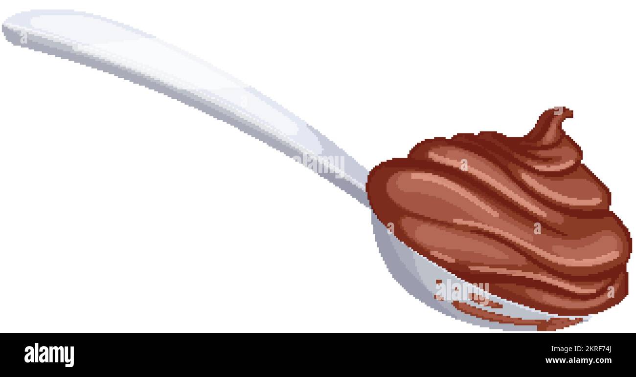 chocolate paste spash cartoon vector illustration Stock Vector Image ...