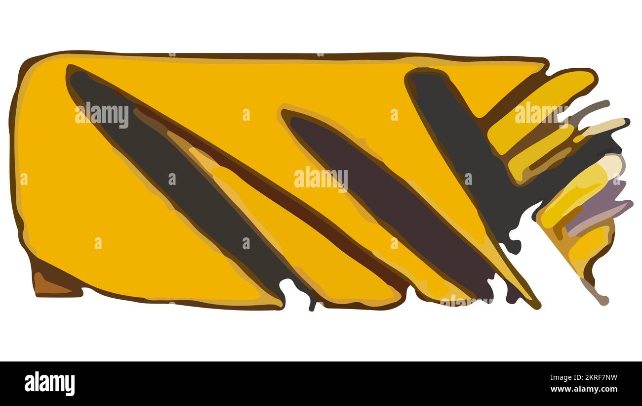 Brown rectangular shape with diagonal brush strokes in grunge style ...